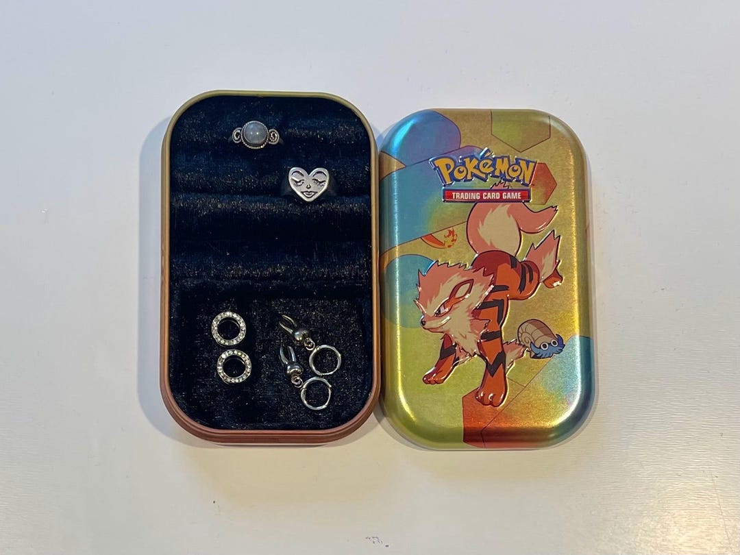 Pokemon Jewelry Tin, Jewelry Storage, Pokemon Tin, Pokemon Mini-tin ...