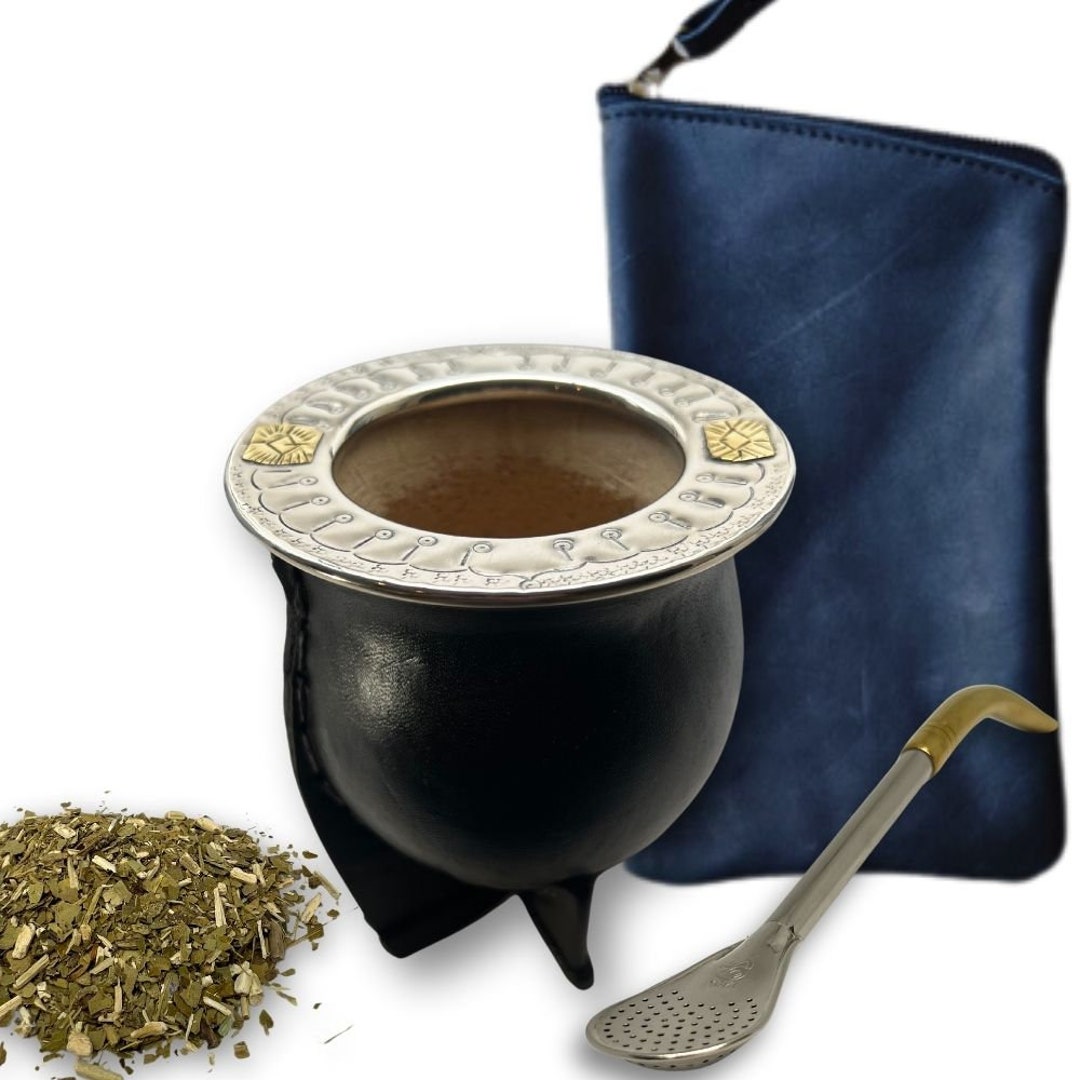 Yerba Mate Gourd Set X10 Kits - Original Tea Cup Set With Alpaca and ...