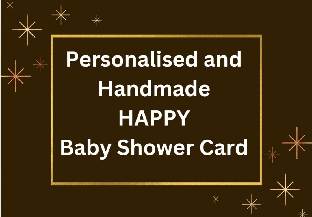 Handmade and Personalised Happy Baby Shower Card. Baby Shower Card for ...