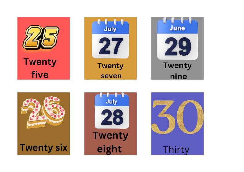 Learn to Count to 30 Flashcards for Teachers to Teach Their Students ...