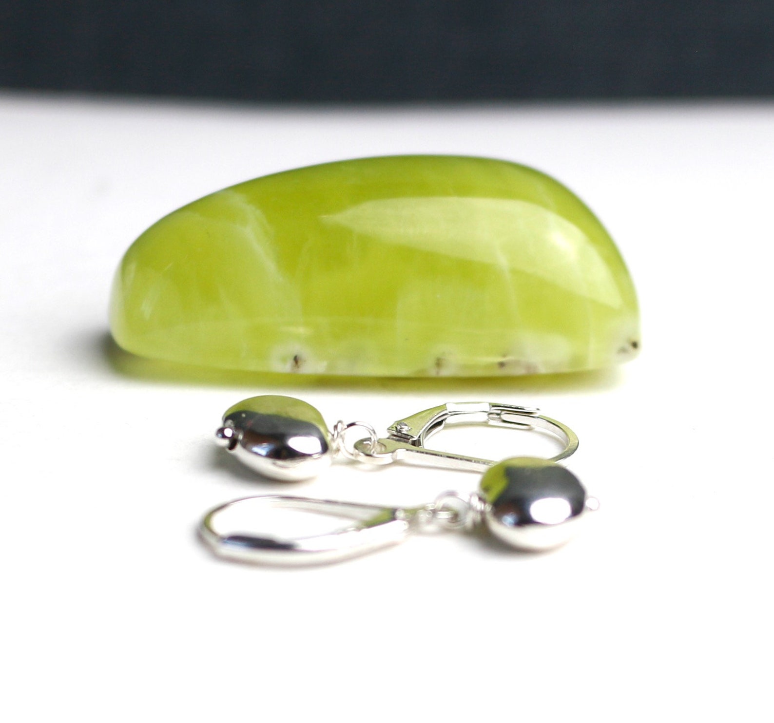 Smooth Pebble Earrings Sterling Silver Simple Drop Earrings - Etsy