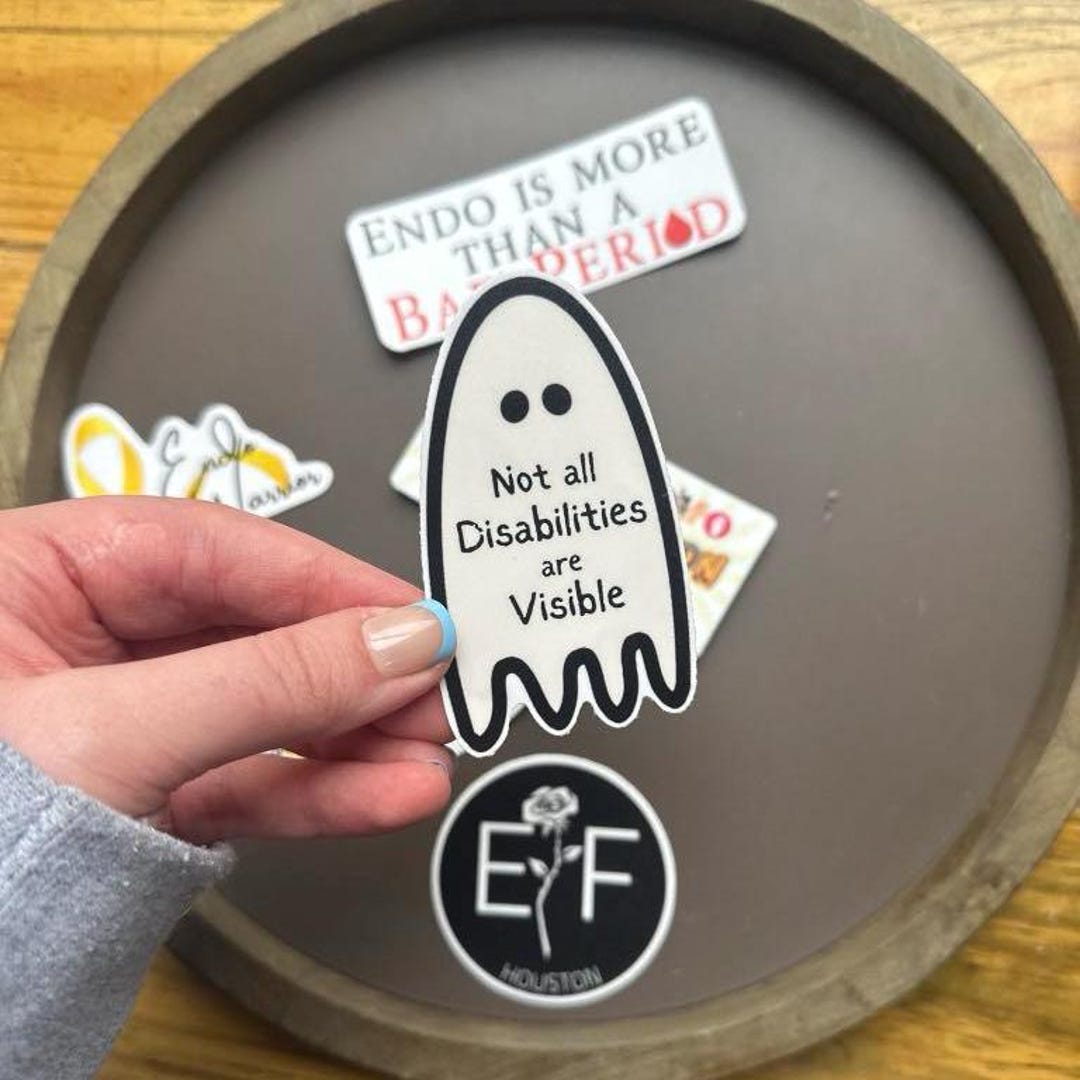 Invisible Disability/illness Ghost Sticker | Waterproof Vinyl - Etsy
