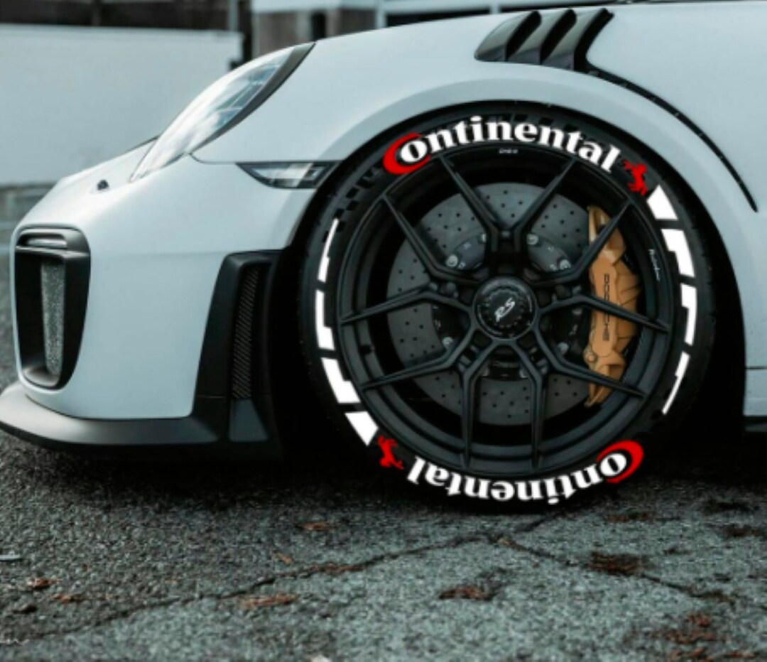 Permanent Continental Tire Lettering Stickers Decal Letters 1.25 3.1 Cm ...