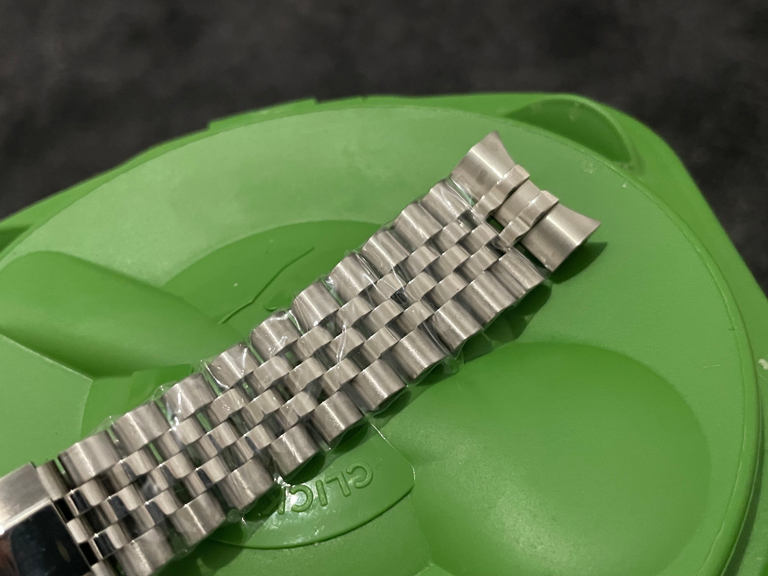 20mm 21mm Jubilee With Crown Stainless Steel Watch Strap Bracelet Band ...