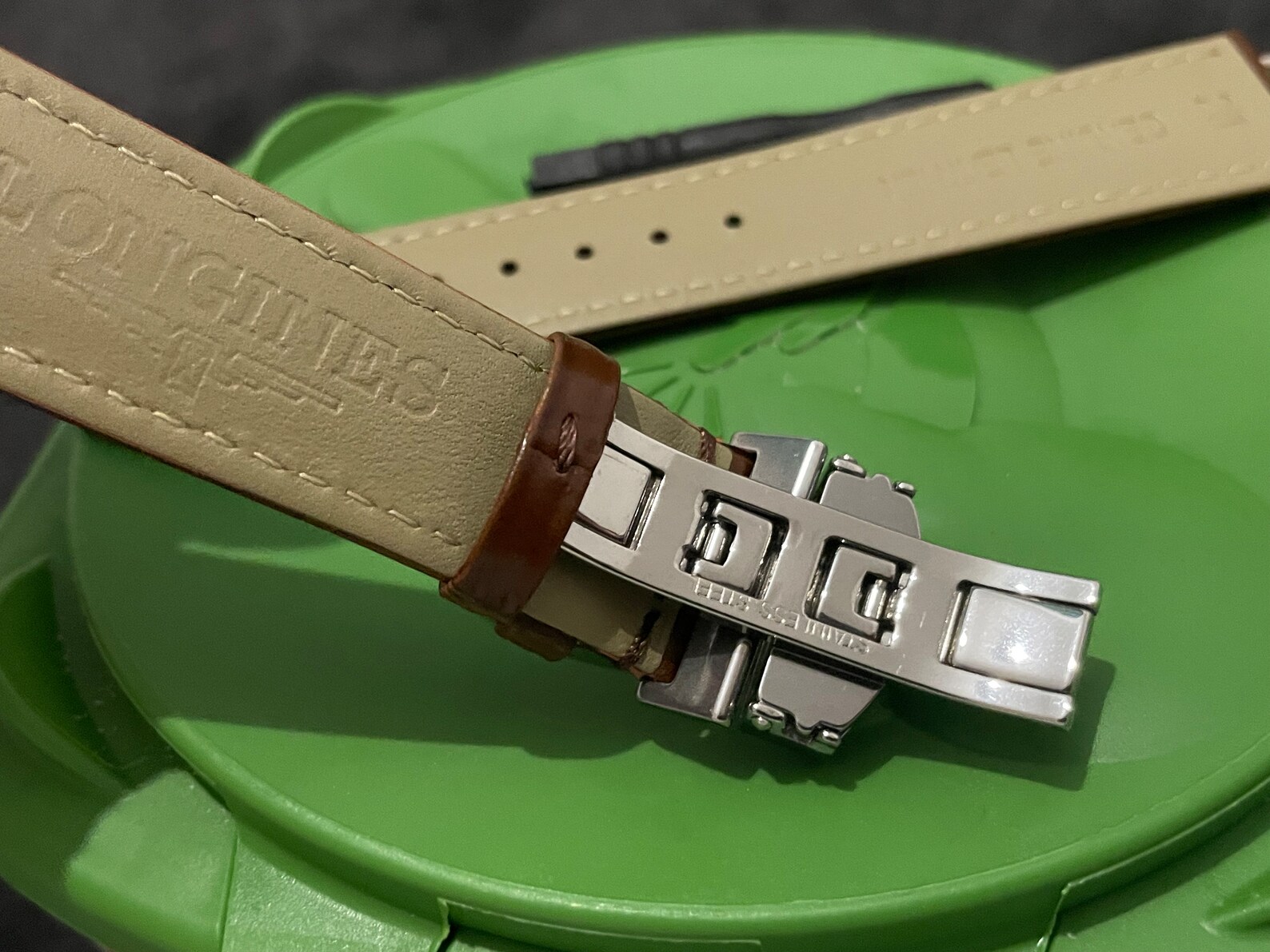 Longines 18mm 19mm 20mm Brown Leather Watch Strap With Stainless Steel ...