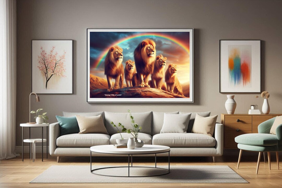 Strong Tribe of Judah 30x20inc 1.50, Lion, Biblical, Christian, Judaic ...