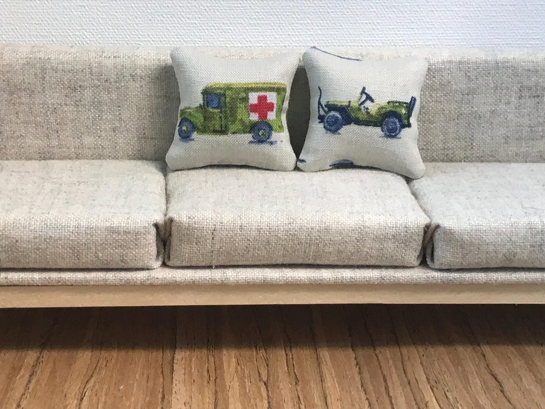 Miniature 1:12 Dollhouse Pillows Army Set of 2 - Etsy