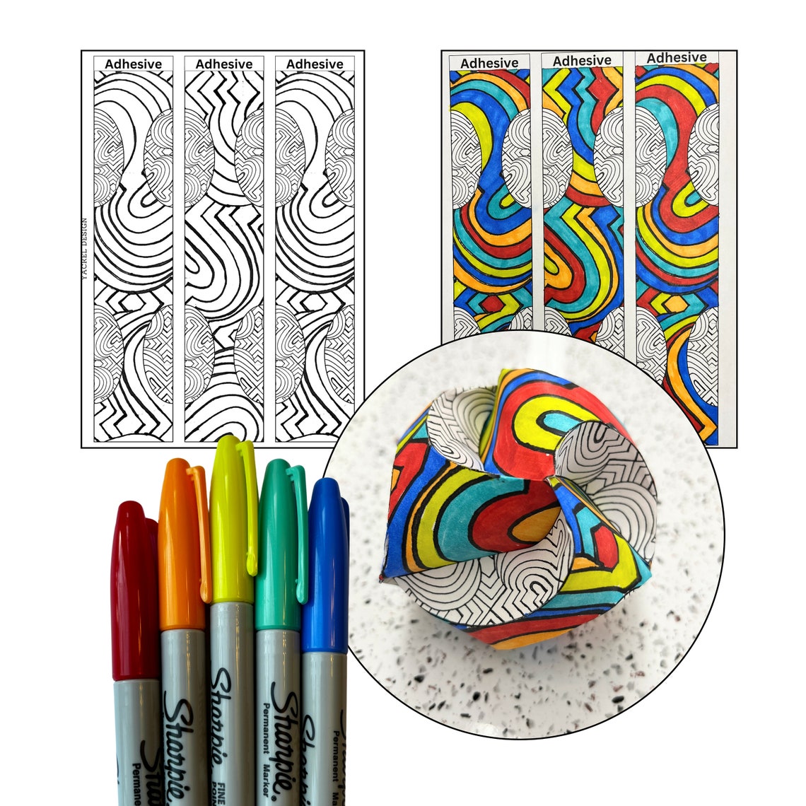 Printable Origami Orbs: DIY Coloring Craft Project, Origami Kit, 3D ...