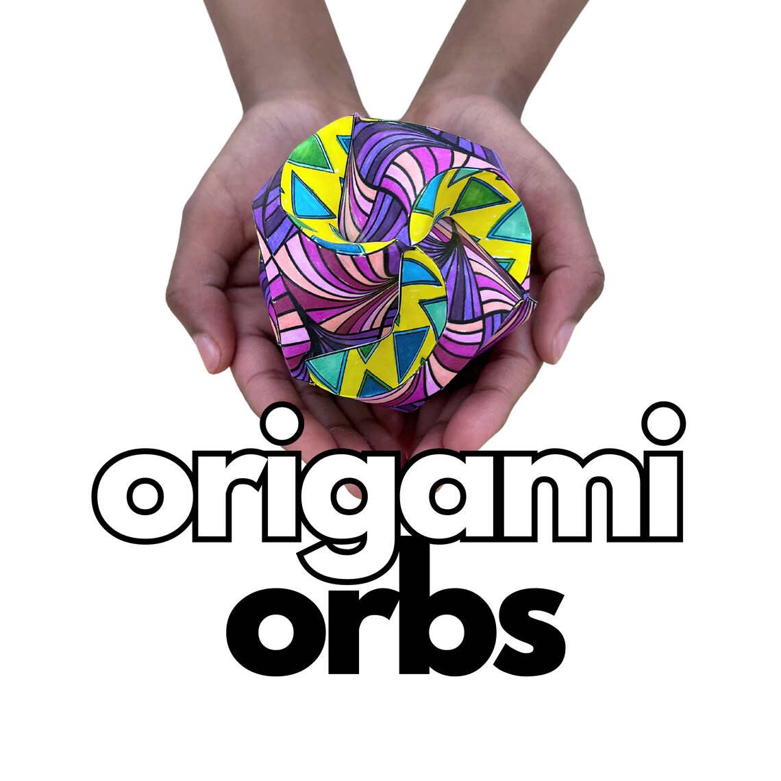 Printable Origami Orbs: DIY Coloring Craft Project, Origami Kit, 3D ...