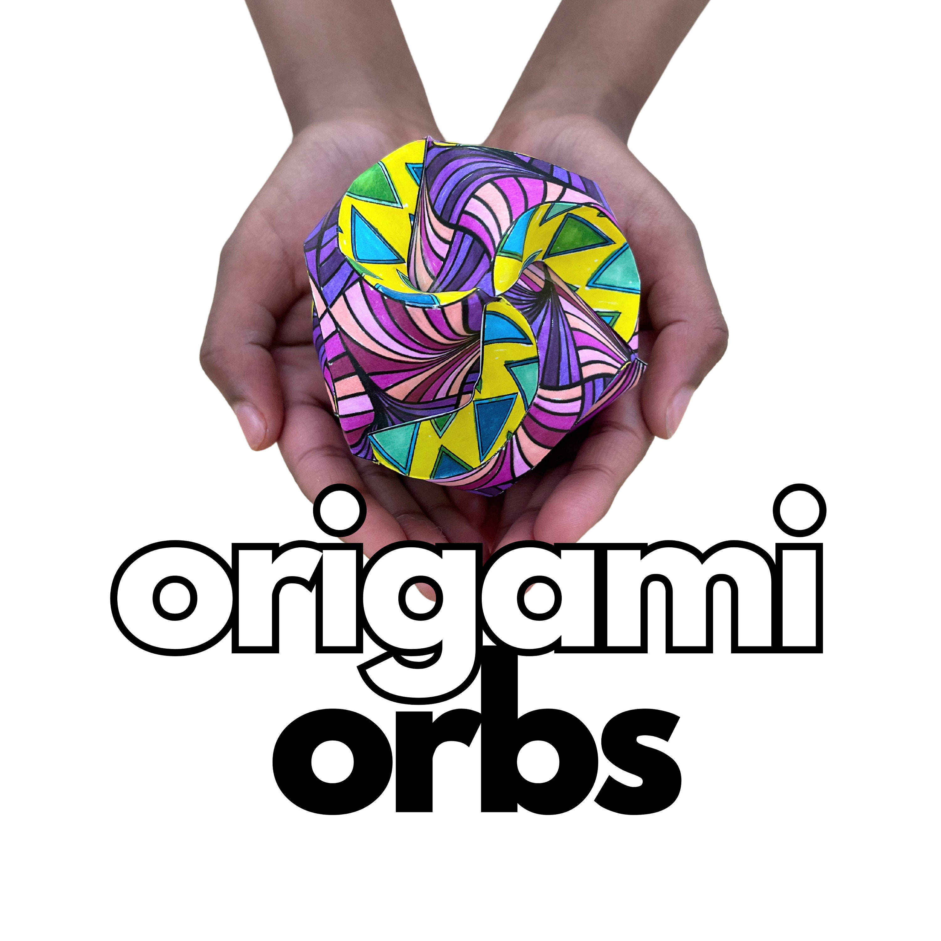 Printable Origami Orbs: DIY Coloring Craft Project, Origami Kit, 3D ...