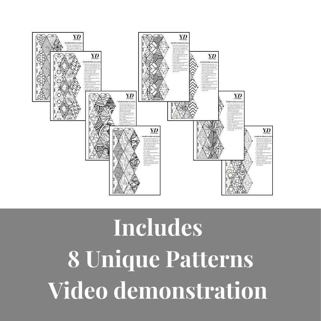 Colorme Hexaflips: Kaleidocycle Coloring Kit, Flexagon Origami Project ...