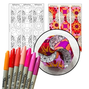 Printable Origami Orbs: DIY Coloring Craft Project, Origami Kit, 3D ...