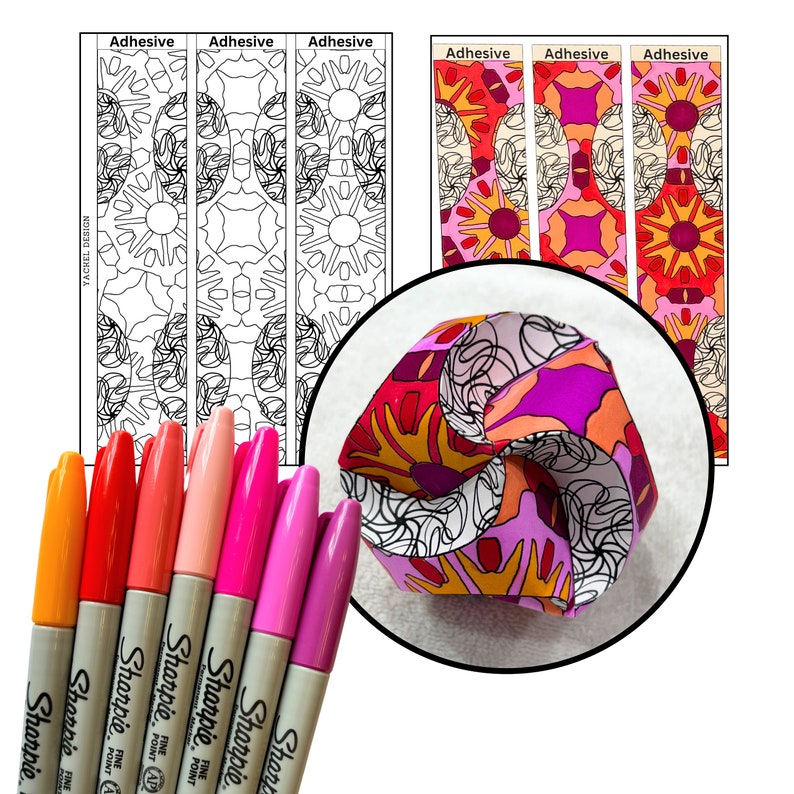 Printable Origami Orbs: DIY Coloring Craft Project, Origami Kit, 3D ...