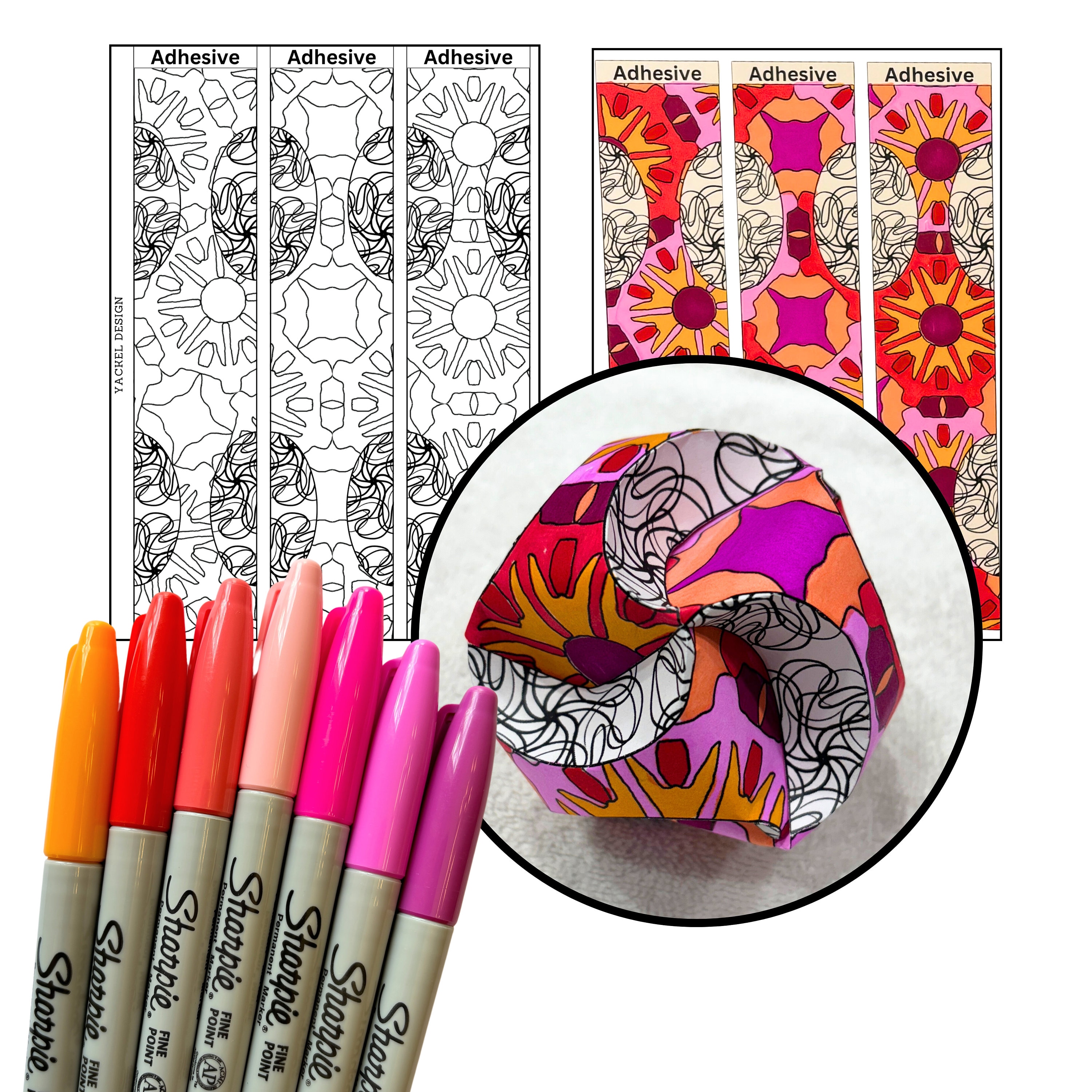 Printable Origami Orbs: DIY Coloring Craft Project, Origami Kit, 3D ...