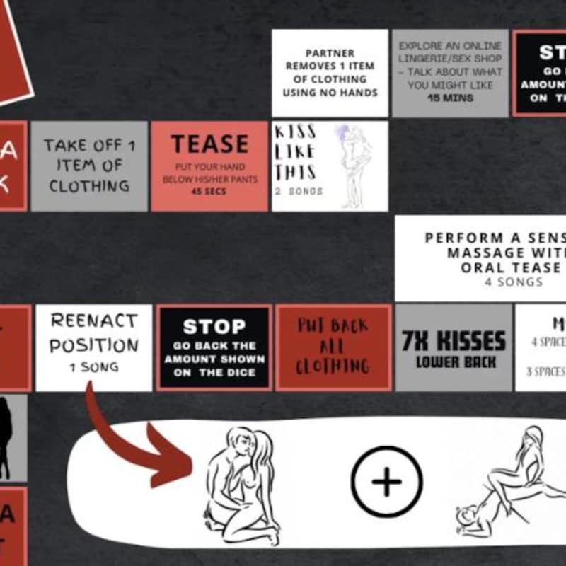 Naughty Couple Board Game Etsy