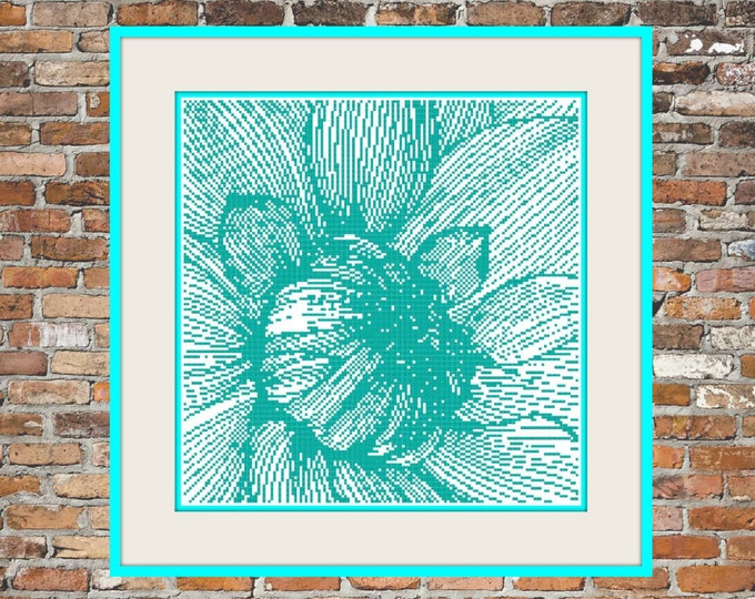 One Color Dahlia - a Counted Cross Stitch Pattern - Etsy