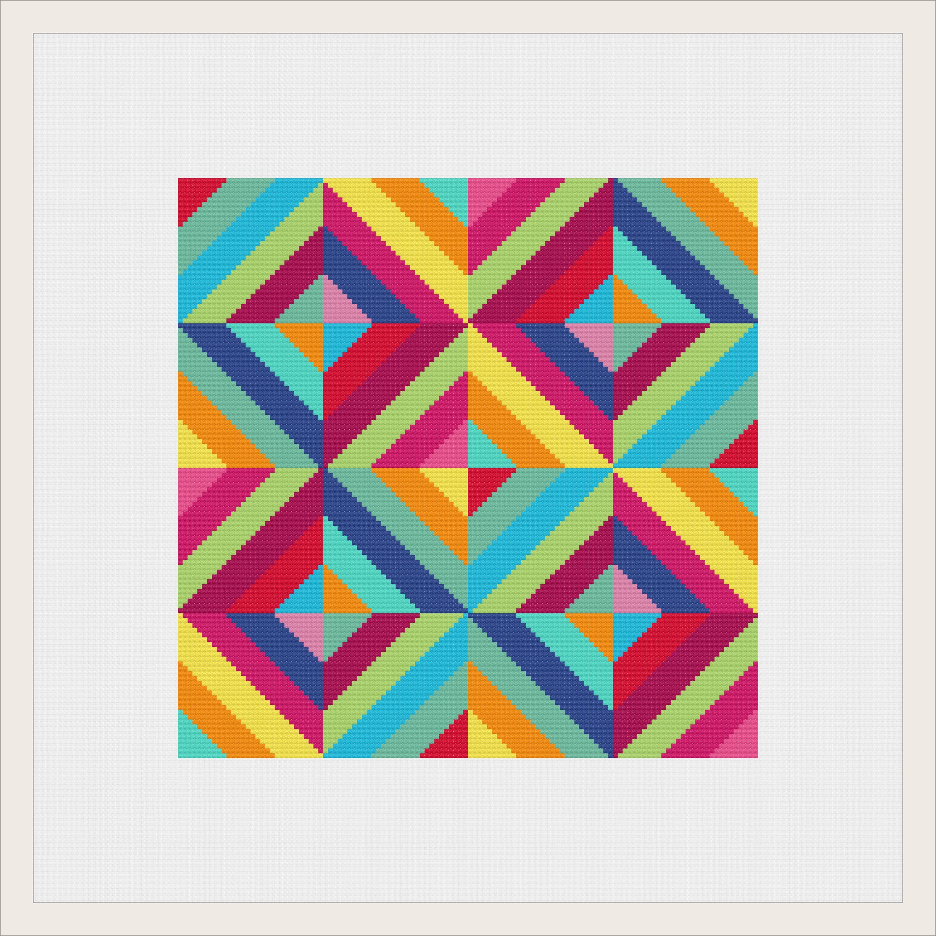Rainbow Squares a Counted Cross Stitch Pattern - Etsy