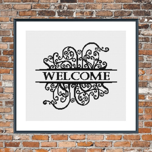 Welcome a Counted Cross Stitch Pattern - Etsy