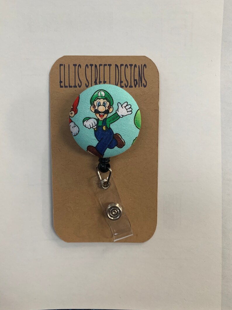 Super Mario Bro Retractable ID Badge Holder | Etsy