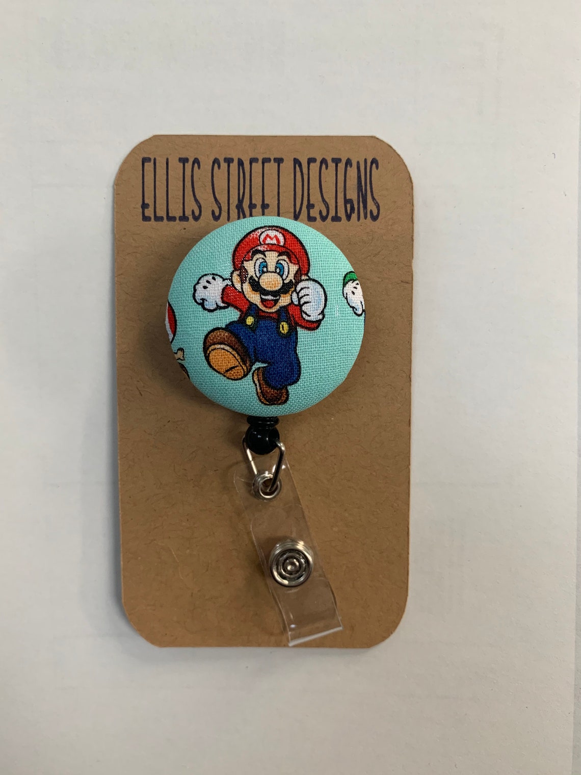 Super Mario Bro Retractable ID Badge Holder | Etsy