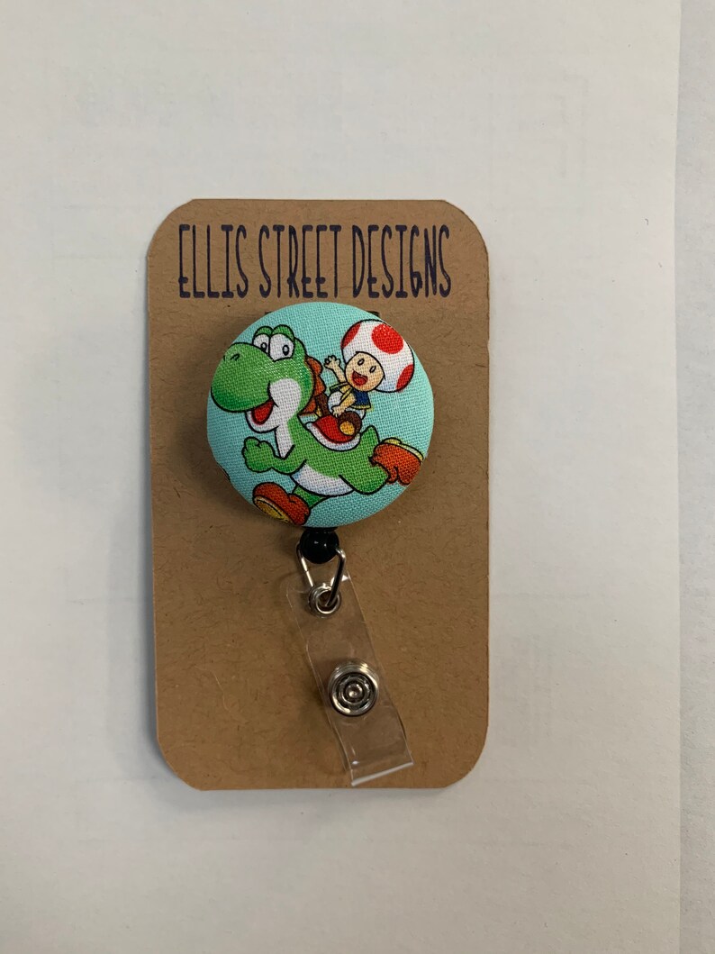 Super Mario Bro Retractable ID Badge Holder | Etsy