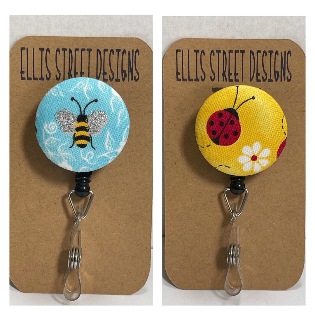 Spring Designs - Bumblebee & Lady Bug Retractable Badge ID Holder ...