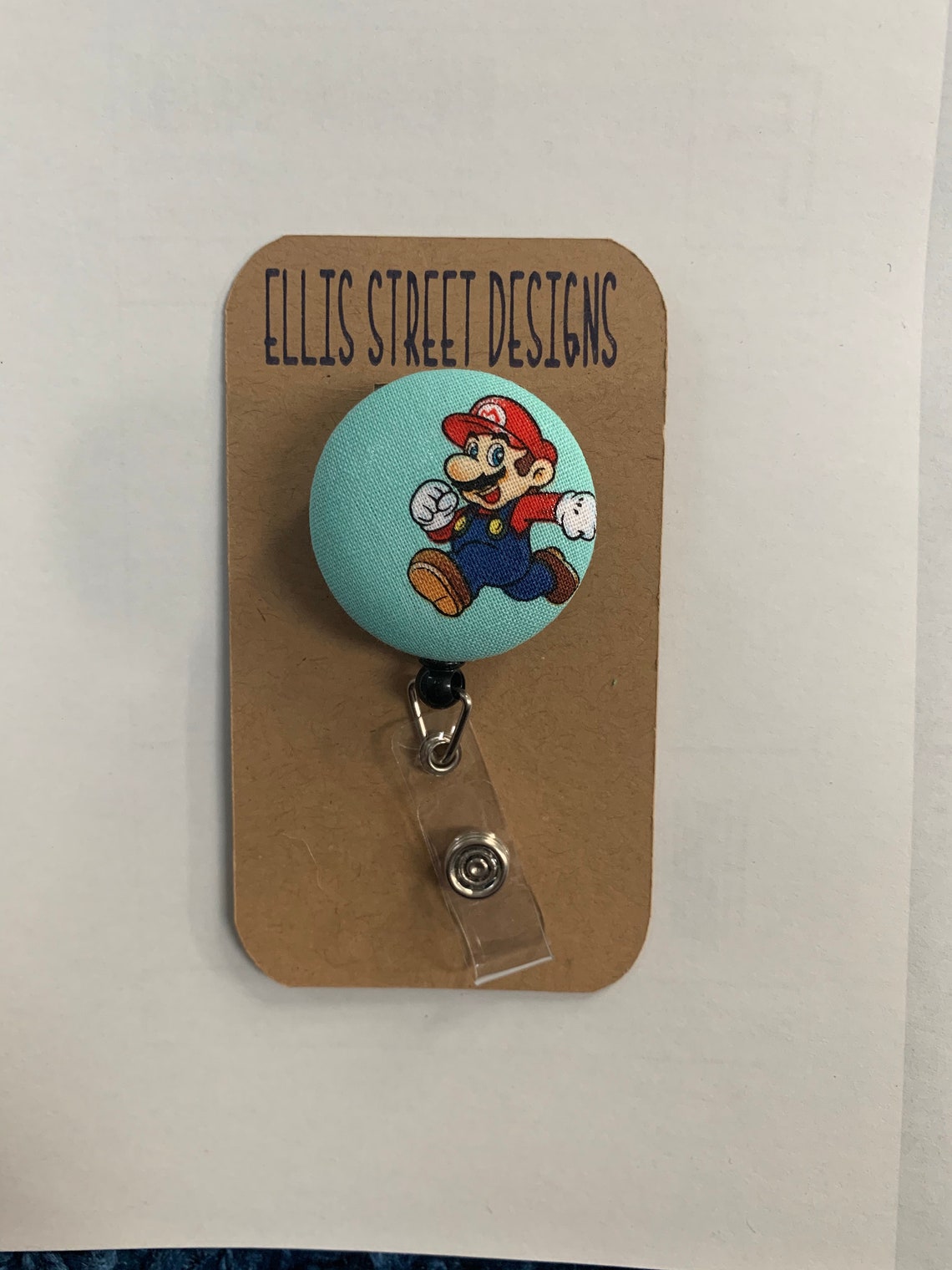 Super Mario Bro Retractable ID Badge Holder | Etsy