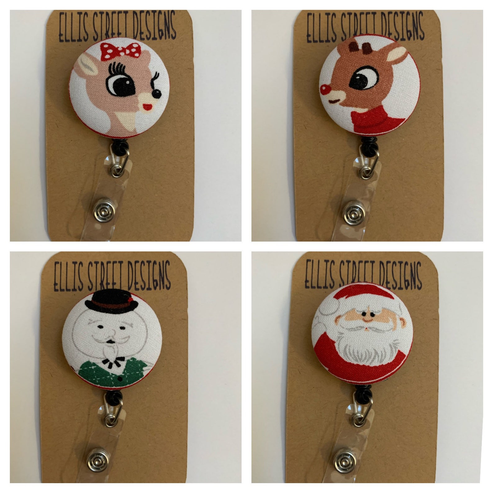 Rudolph the Red Nosed Reindeer Retractable ID Badge Holder - Etsy