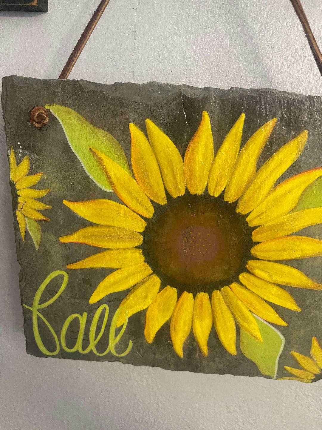 Yellow Sunflower Painted Fall Sign, Welcome Sign, Door Sign, Porch Sign ...