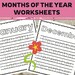 Months of the Year Tracing Worksheets, Printable Handwriting Kids ...