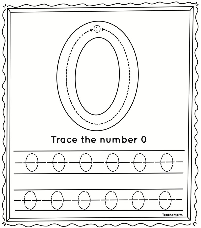 0-20 Number Tracing Worksheets, Kindergarten Handwriting Practice ...