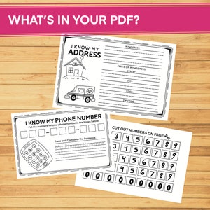 Address and Phone Number Teacher Worksheet Printable, Kindergarten ...