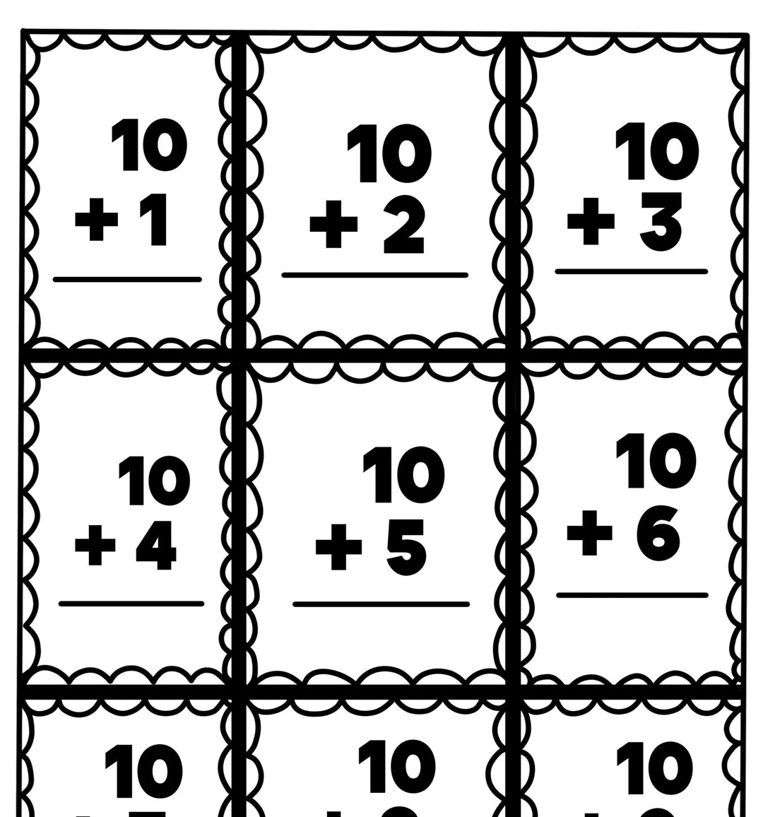 1-10 Addition Flashcards Math Printable, Teacher Homeschool Curriculum ...