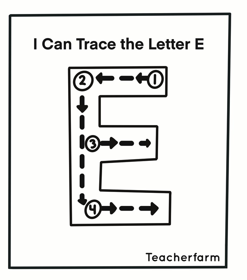 26 Large Alphabet Letters Upper Case Tracing Worksheets, Kindergarten ...