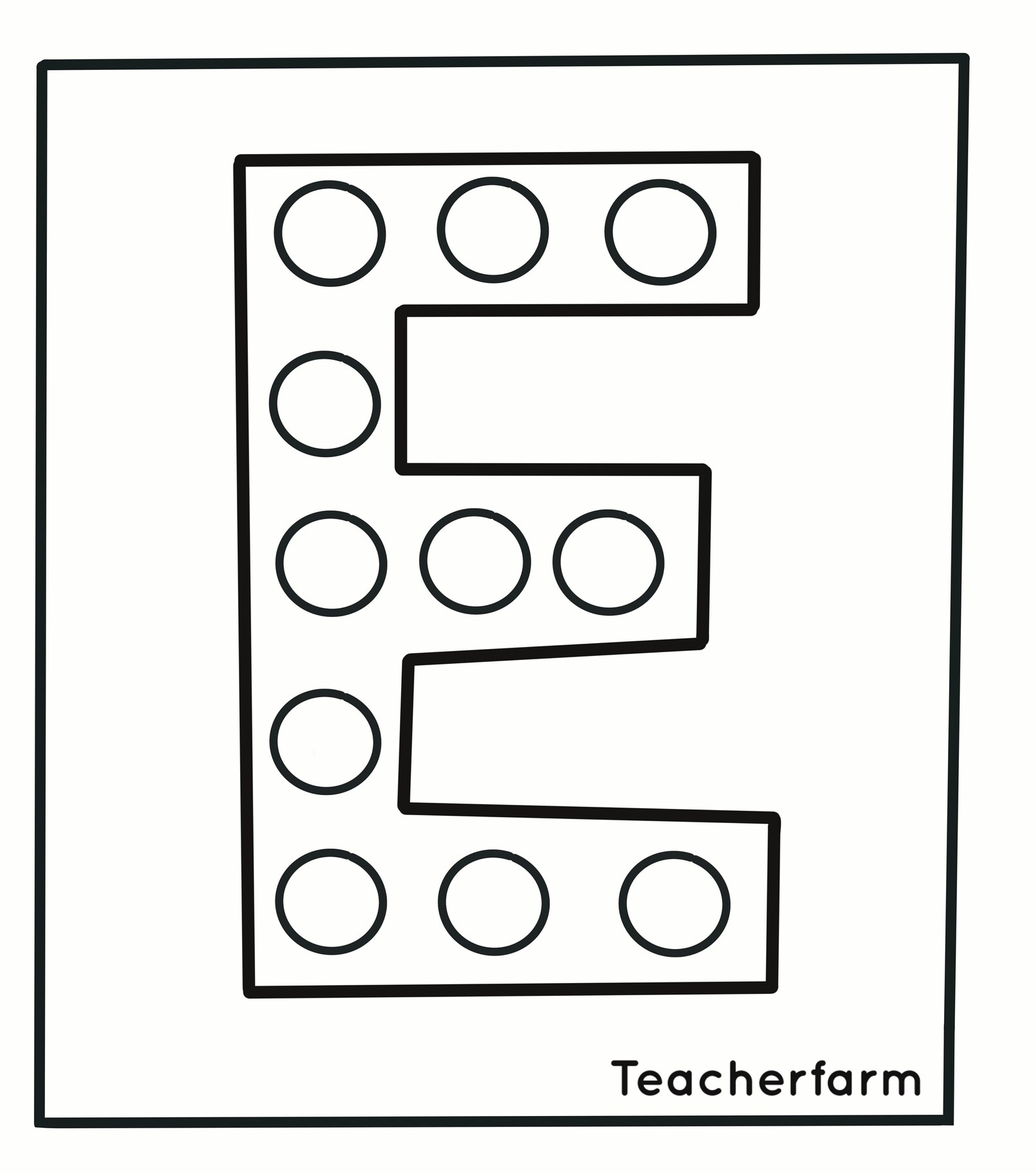 Dot the Letter Upper Case Alphabet, Dab It Worksheets, A-Z Printable ...