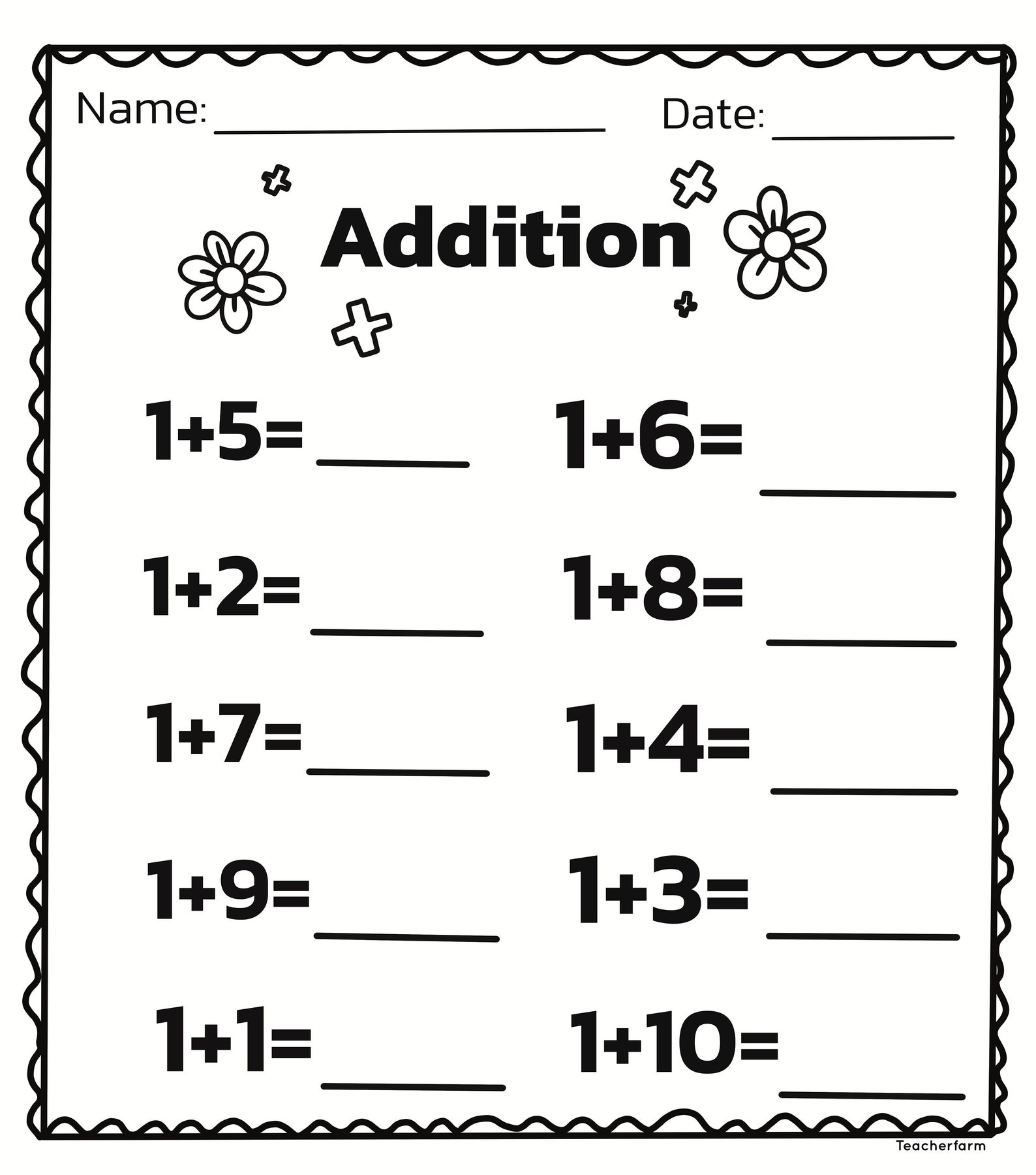 20 Math Addition & Subtraction Worksheets Printable, Homeschool ...