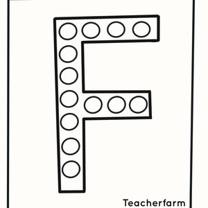 Dot the Letter Upper Case Alphabet, Dab It Worksheets, A-Z Printable ...