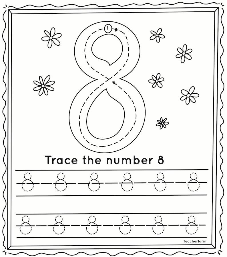 0-20 Number Tracing Worksheets, Kindergarten Handwriting Practice ...