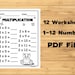 12 Multiplication Printable Practice Worksheets, Learn Multiplication ...
