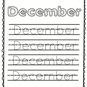 Months of the Year Tracing Worksheets, Printable Handwriting Kids ...