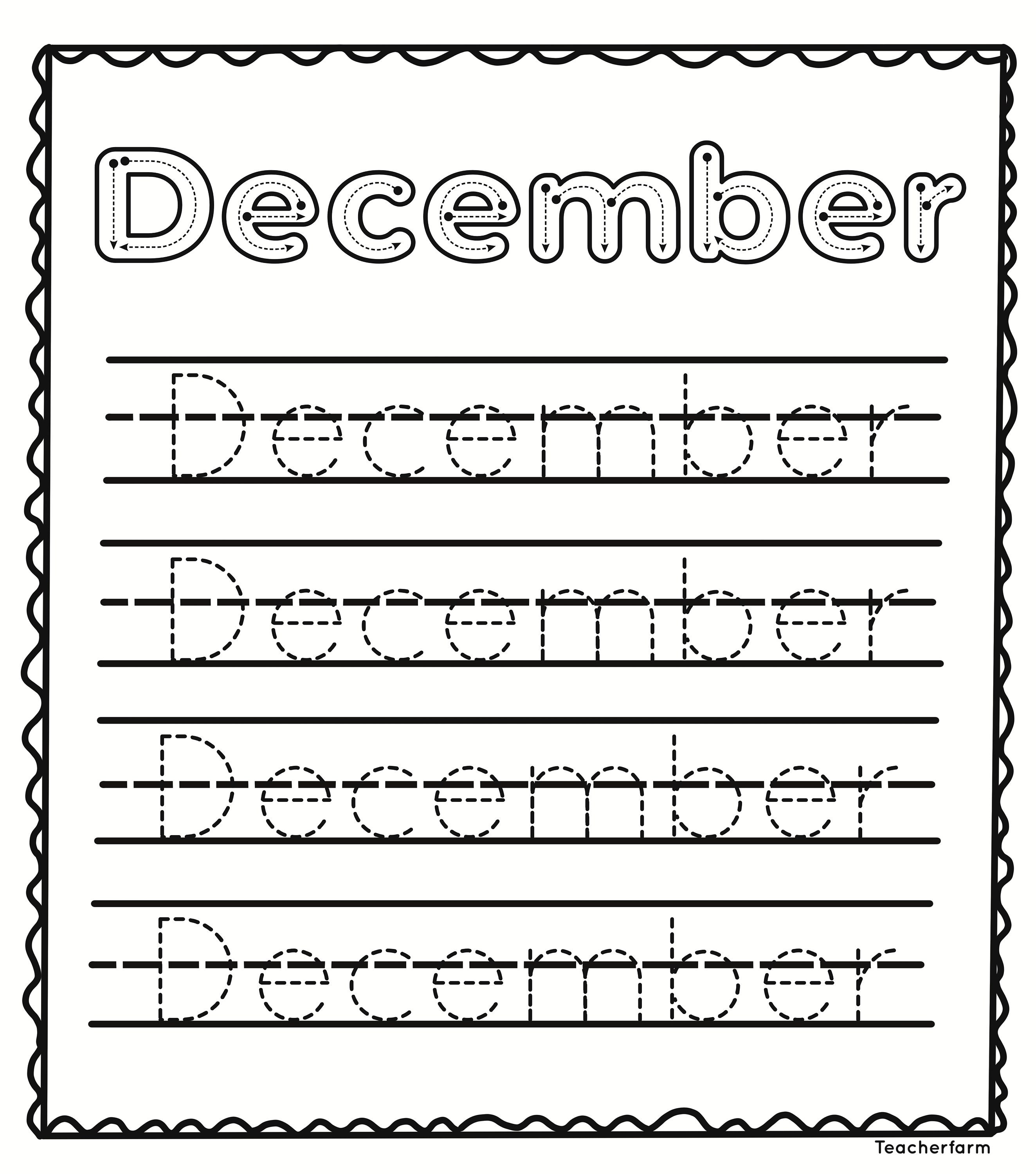 Months of the Year Tracing Worksheets, Printable Handwriting Kids ...