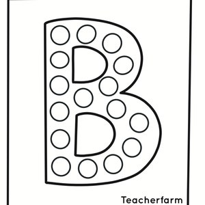 Dot the Letter Upper Case Alphabet, Dab It Worksheets, A-Z Printable ...