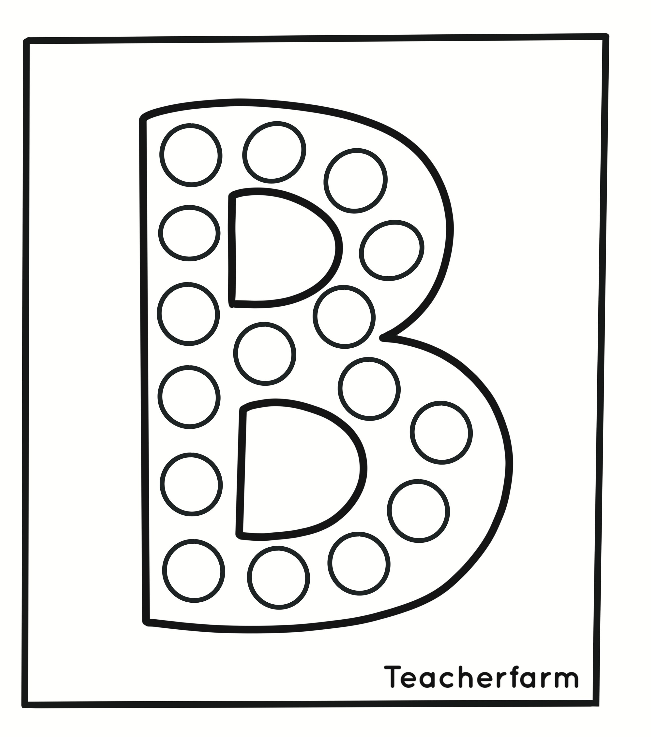 Dot the Letter Upper Case Alphabet, Dab It Worksheets, A-Z Printable ...