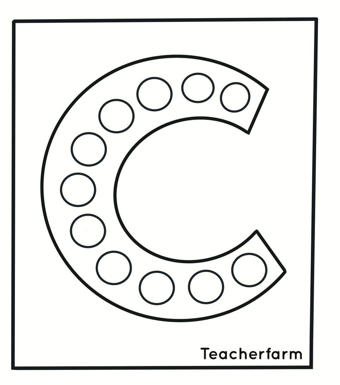 Dot the Letter Upper Case Alphabet, Dab It Worksheets, A-Z Printable ...