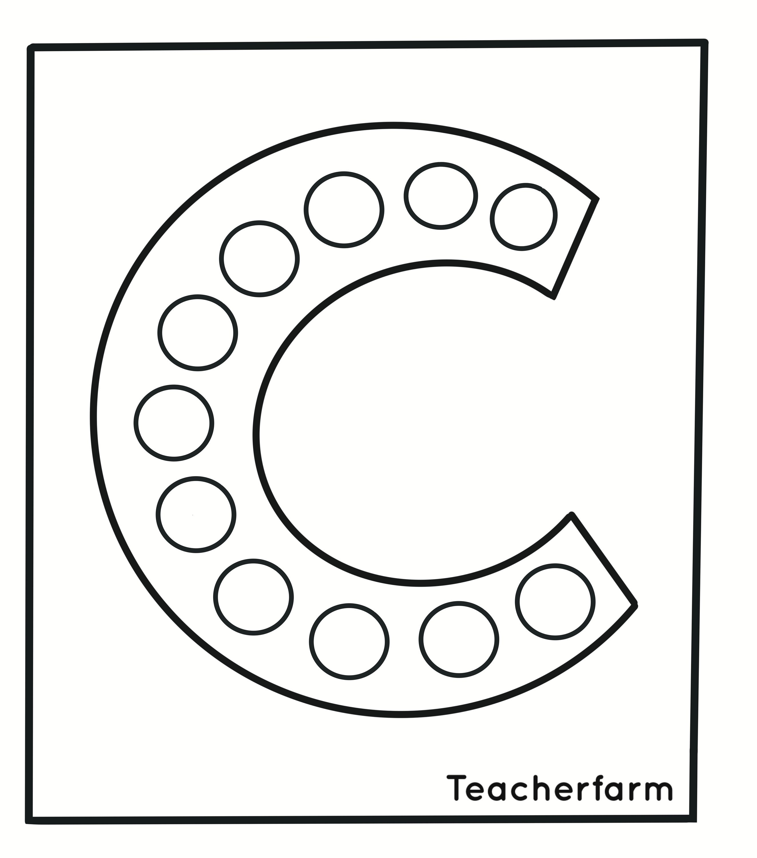 Dot the Letter Upper Case Alphabet, Dab It Worksheets, A-Z Printable ...