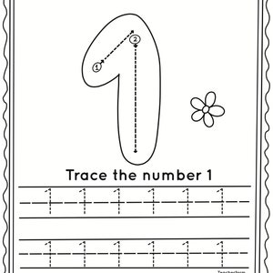 0-20 Number Tracing Worksheets, Kindergarten Handwriting Practice ...