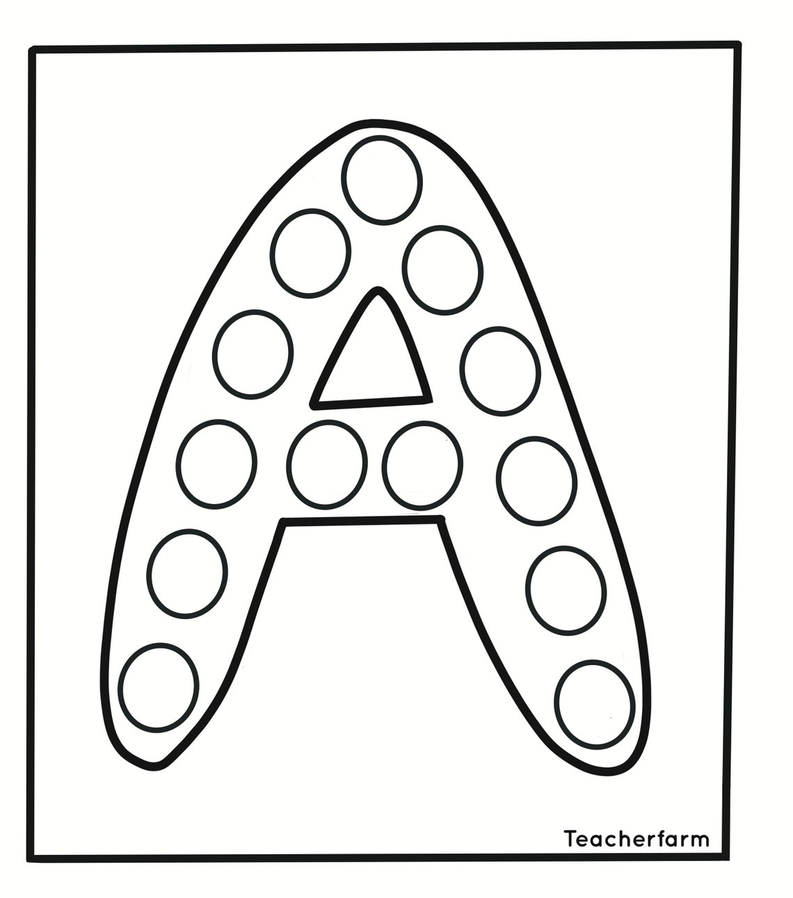 Dot the Letter Upper Case Alphabet, Dab It Worksheets, A-Z Printable ...