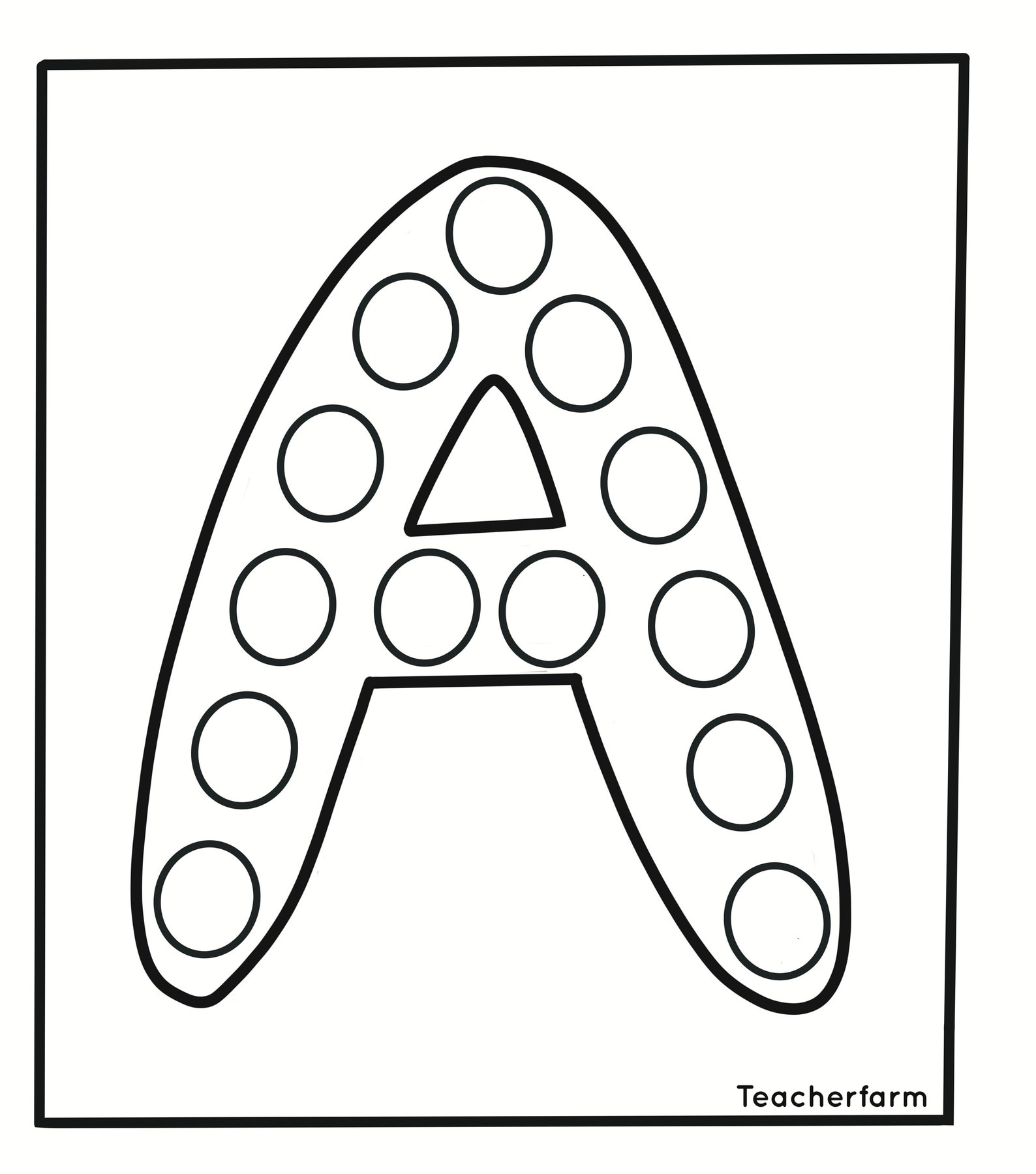 Dot the Letter Upper Case Alphabet, Dab It Worksheets, A-Z Printable ...