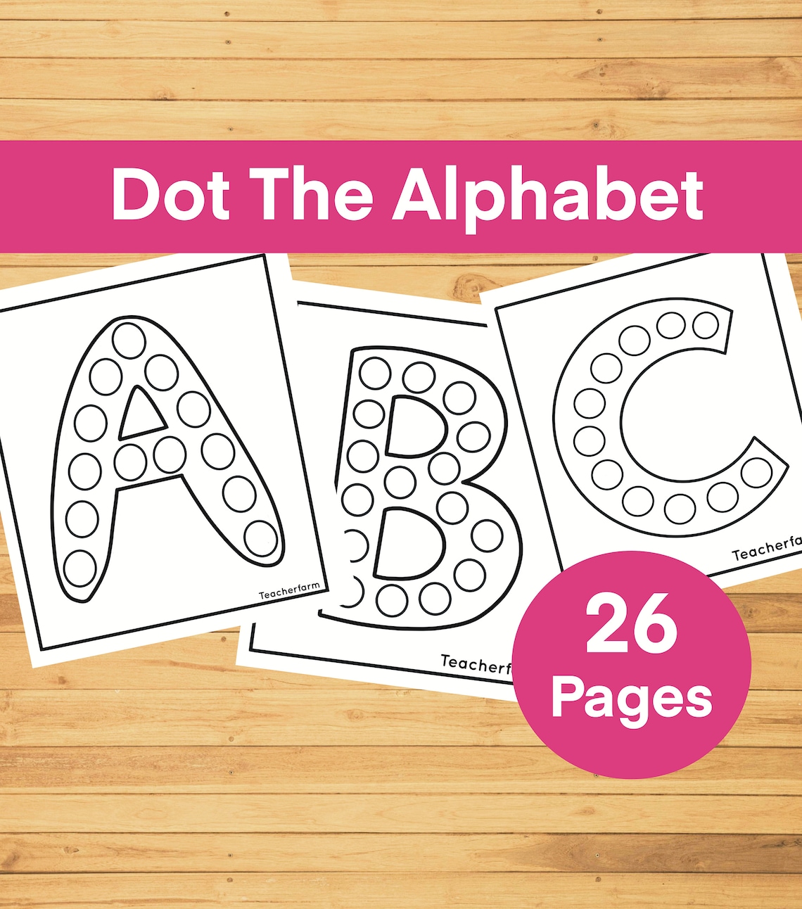 Dot the Letter Upper Case Alphabet, Dab It Worksheets, A-Z Printable ...