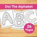 Dot the Letter Upper Case Alphabet, Dab It Worksheets, A-Z Printable ...